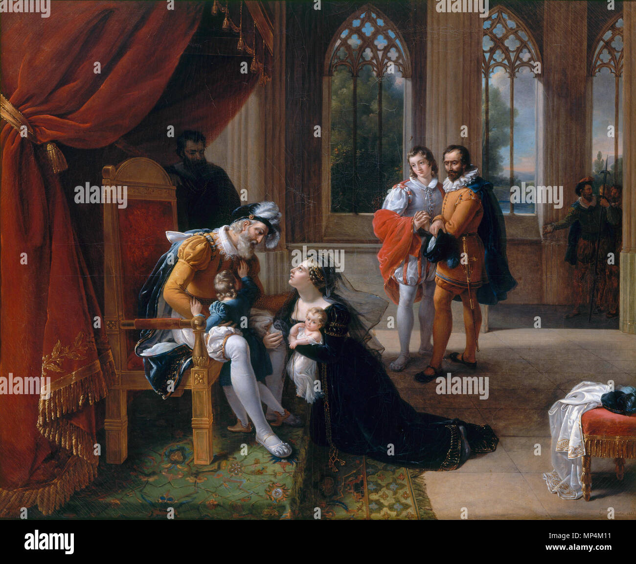 Inês de Castro with her children at the feet of Alfonso IV, King of ...