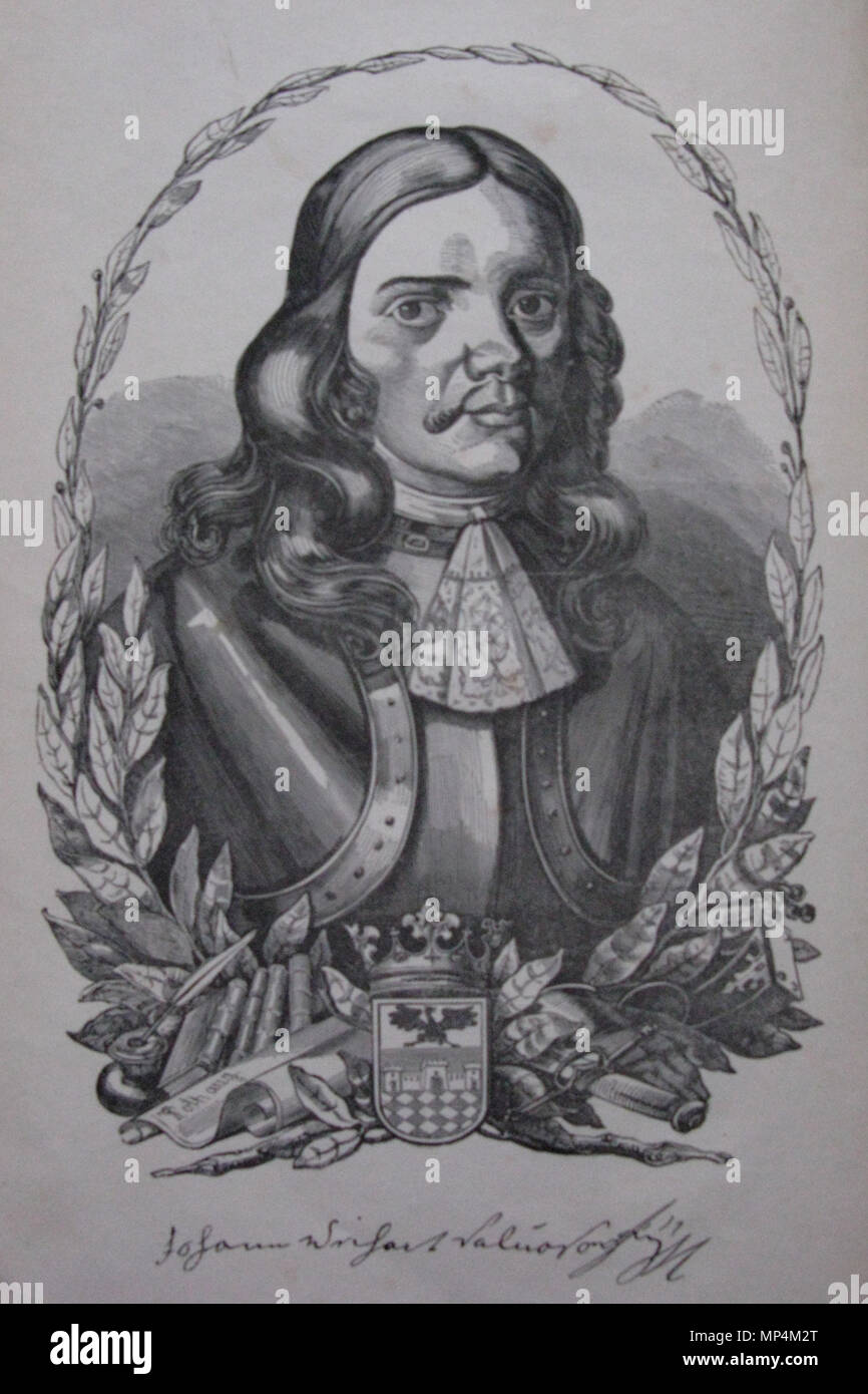 . English: Portrait of Valvasor as a younger man . 17th century ...