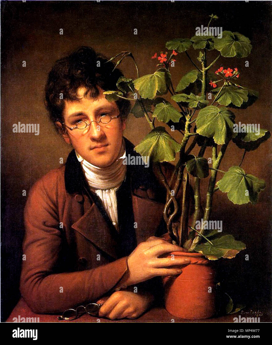 English: Rubens Peale with a Geranium 1801. 1076 Rubens Peale with a ...