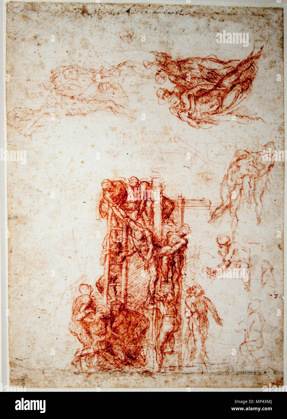 English: Studies for a Deposition from the Cross . Drawing by ...
