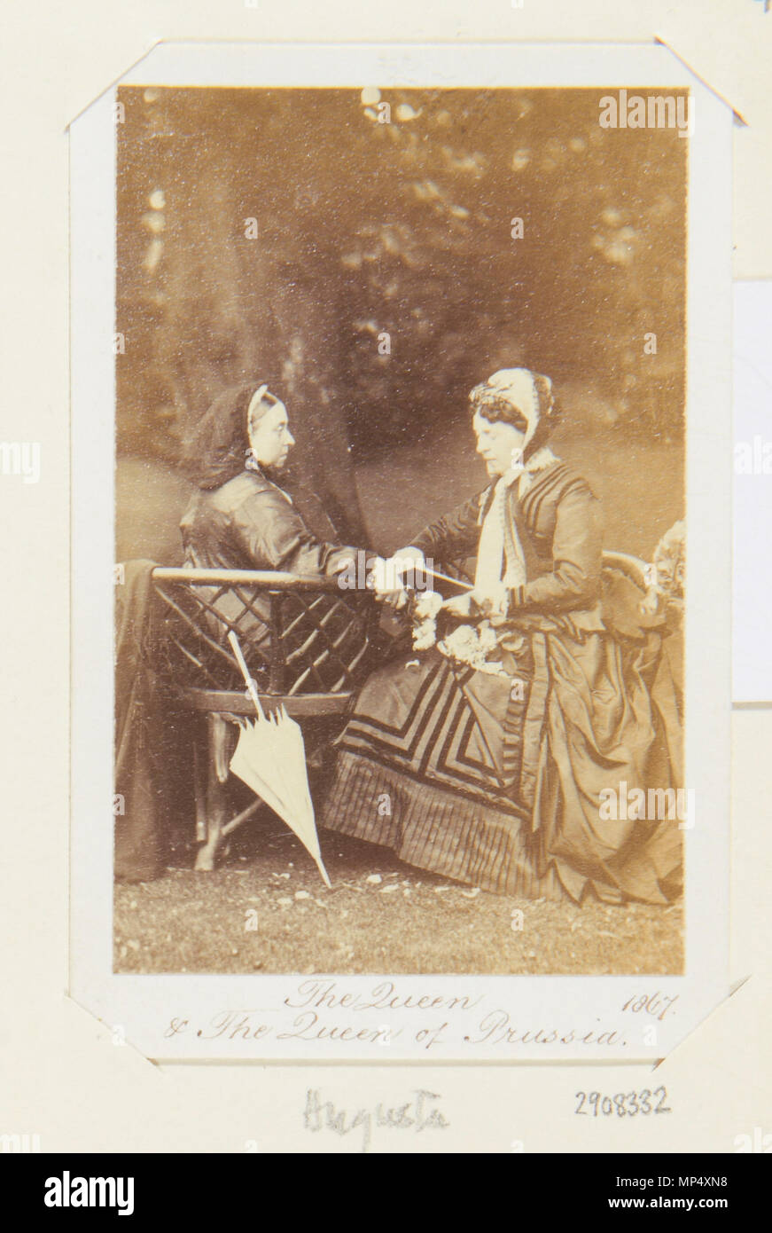 . English: The Queen of England and The Queen of Prussia. 1867. Unknown ...