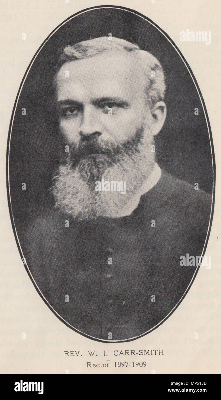 . English: William Isaac Carr Smith, sixth rector of St James' Church ...