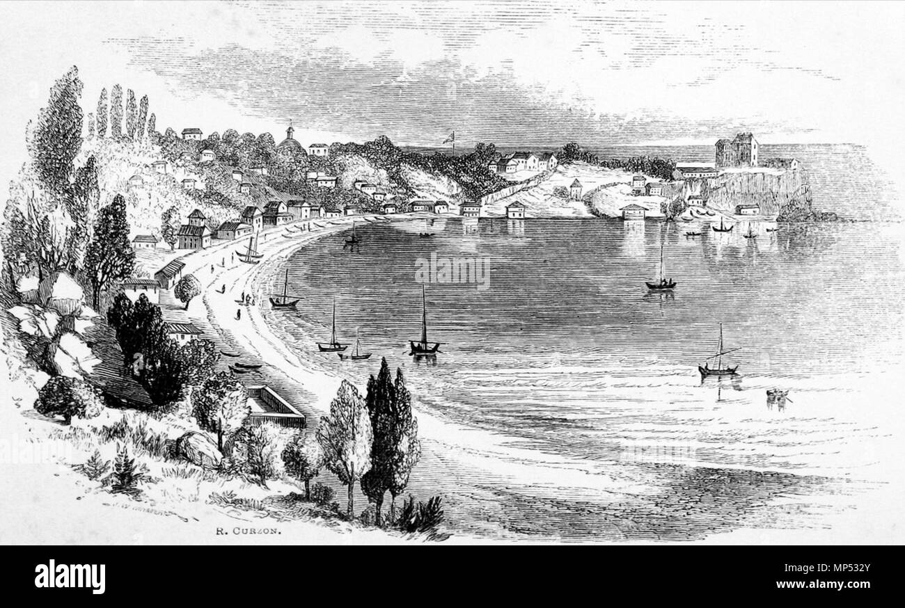 . English: The quarentine harbour at Trebizond as depicted by Robert ...