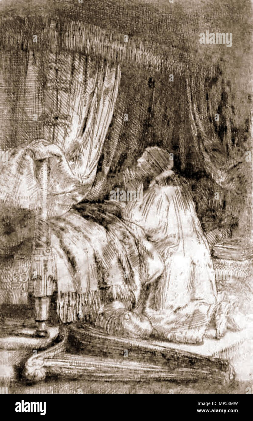 David in Prayer 1652. 1048 Rembrandt - Davi Rezando Stock Photo - Alamy