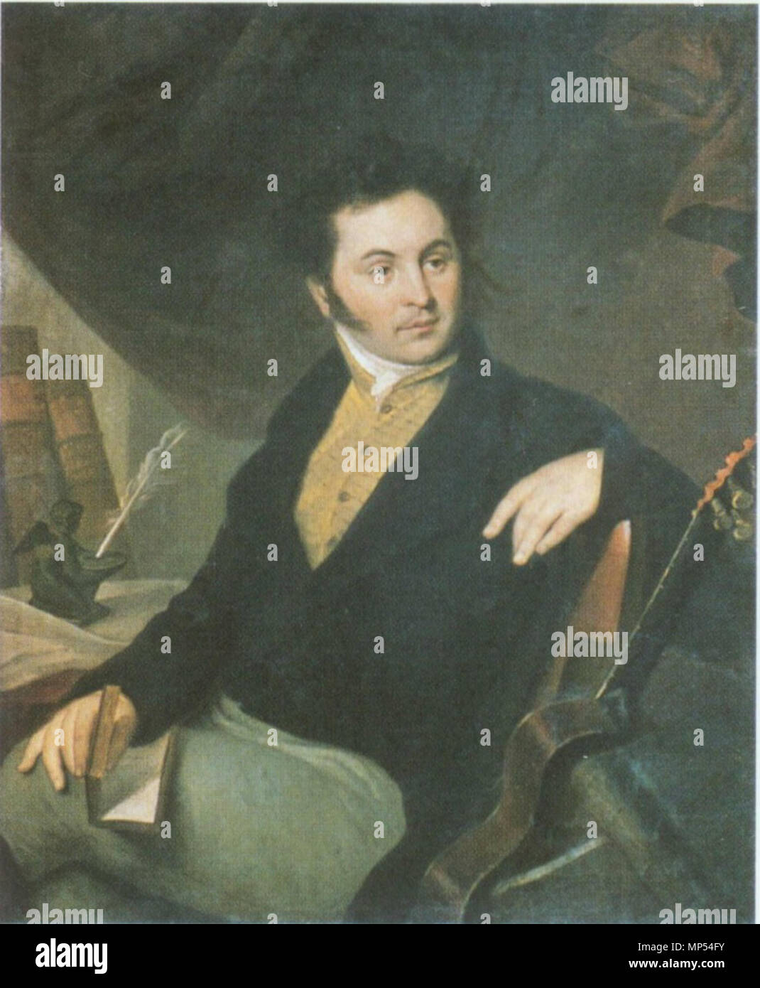 Portrait of Count Sergei Tolstoy 1820s. 1018 Portrait of Count Sergei ...