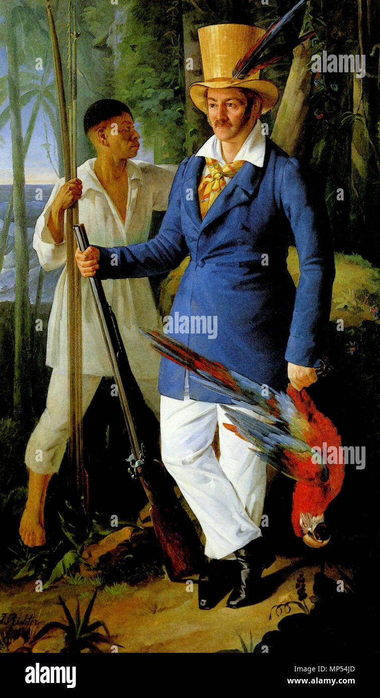 1029 Prinz Maximilian zu Wied-Neuwied mit Joachim Quäck auf der Jagd im ...