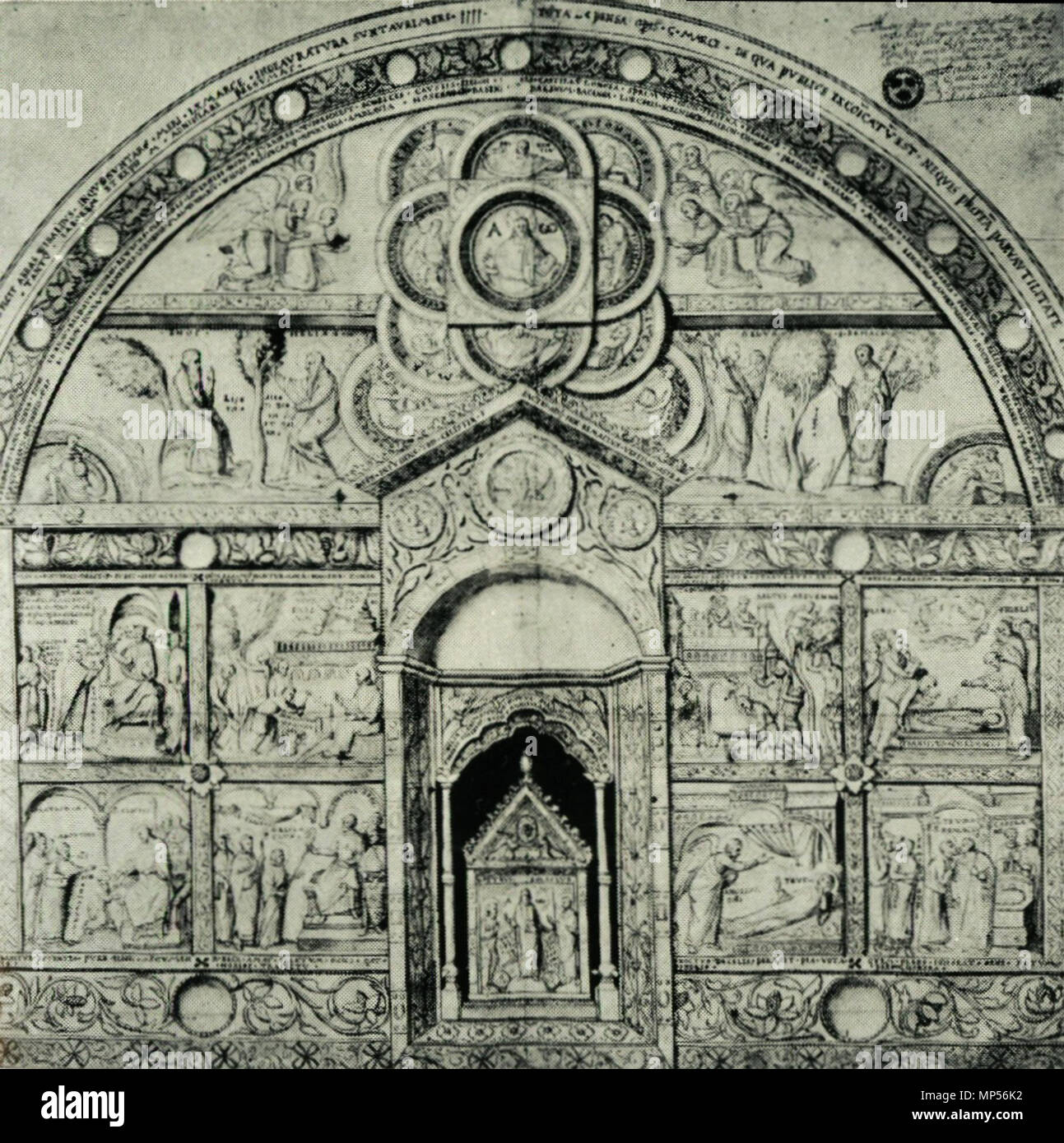 . English: The mid-12th-century silver altar piece surrounding the ...