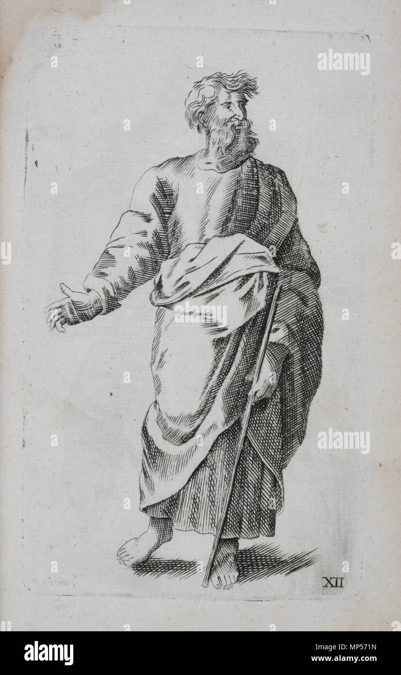 Plate XII, man . English: Plate XII, man, from Polygraphice, or, the ...