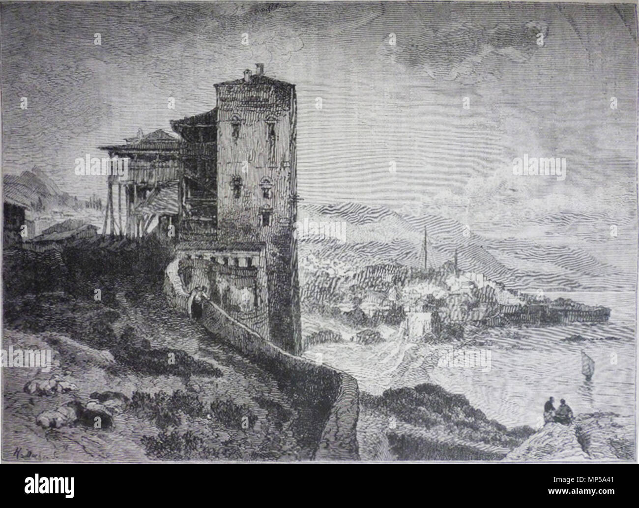 . English: Gravure of Trebizond by Dochy after a 1882 drawing by Jules ...