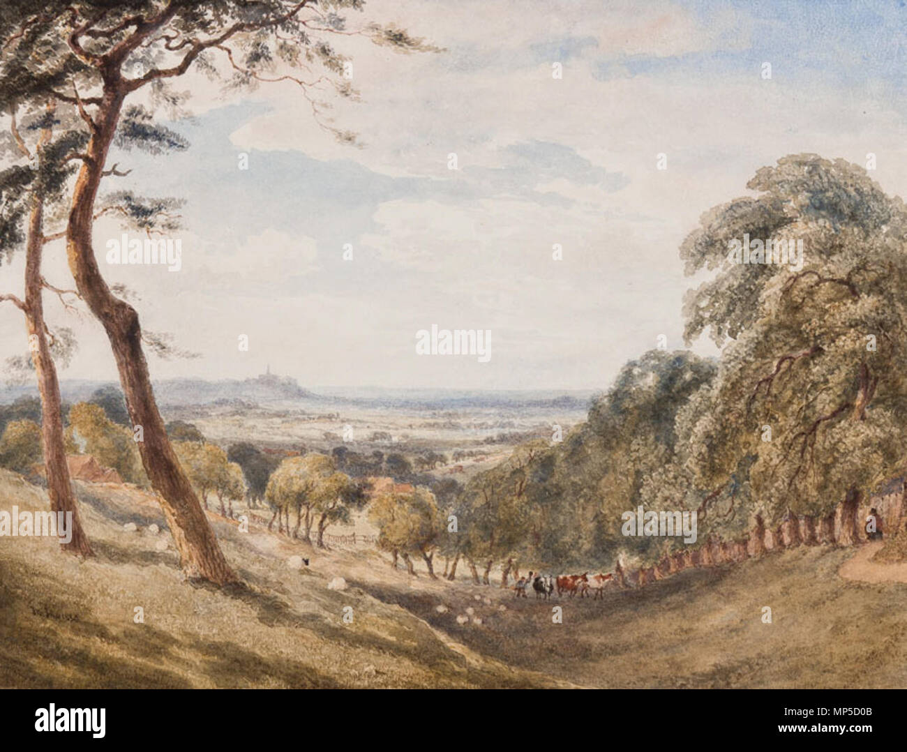 INCE Joseph Murray (1806-1859) ‘Harrow-on-the-Hill’. Watercolour ...