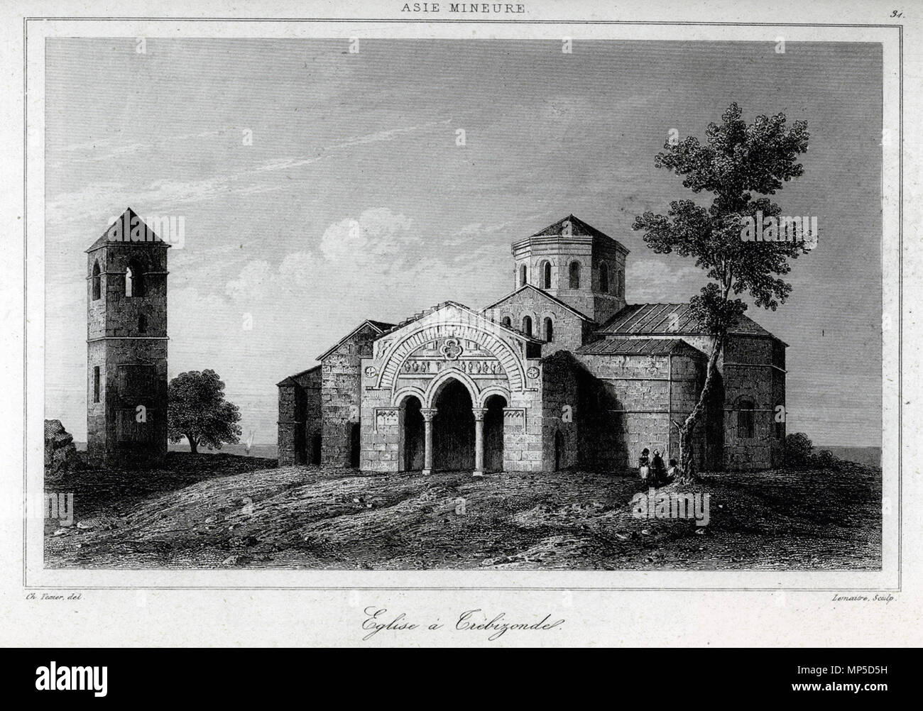 . English: Hagia Sophia in Trabzon by Charles Texier . 9 October 2013 ...