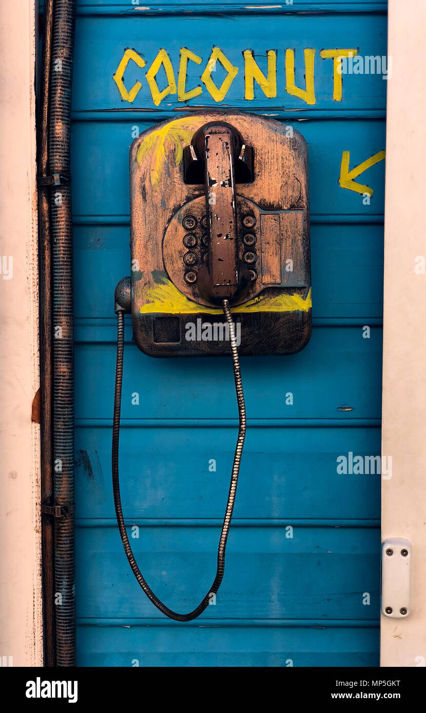 Emergency Coconut Phone Stock Photo - Alamy