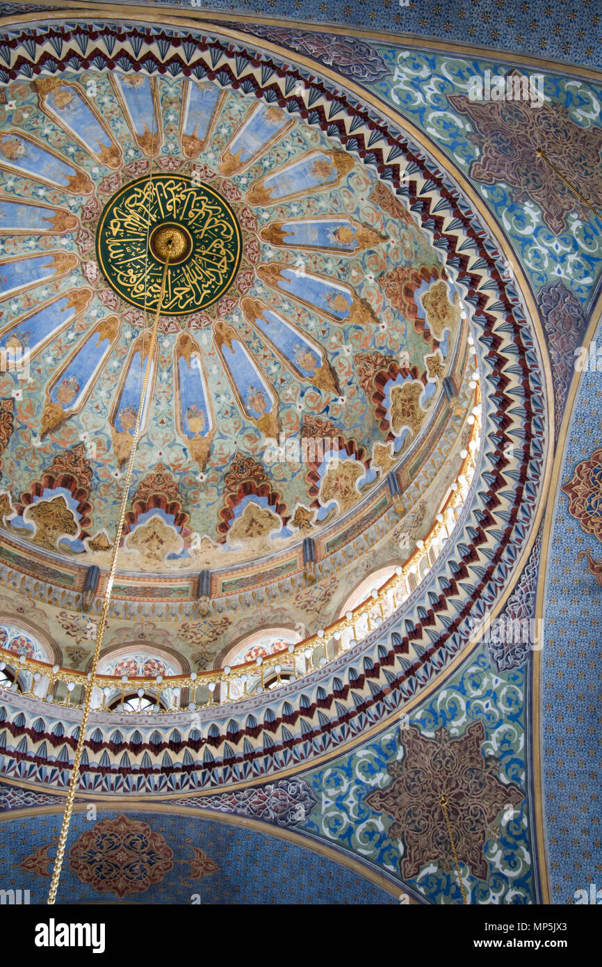 Inner view of dome in Ottoman architecture in, Istanbul, Turkey Stock ...