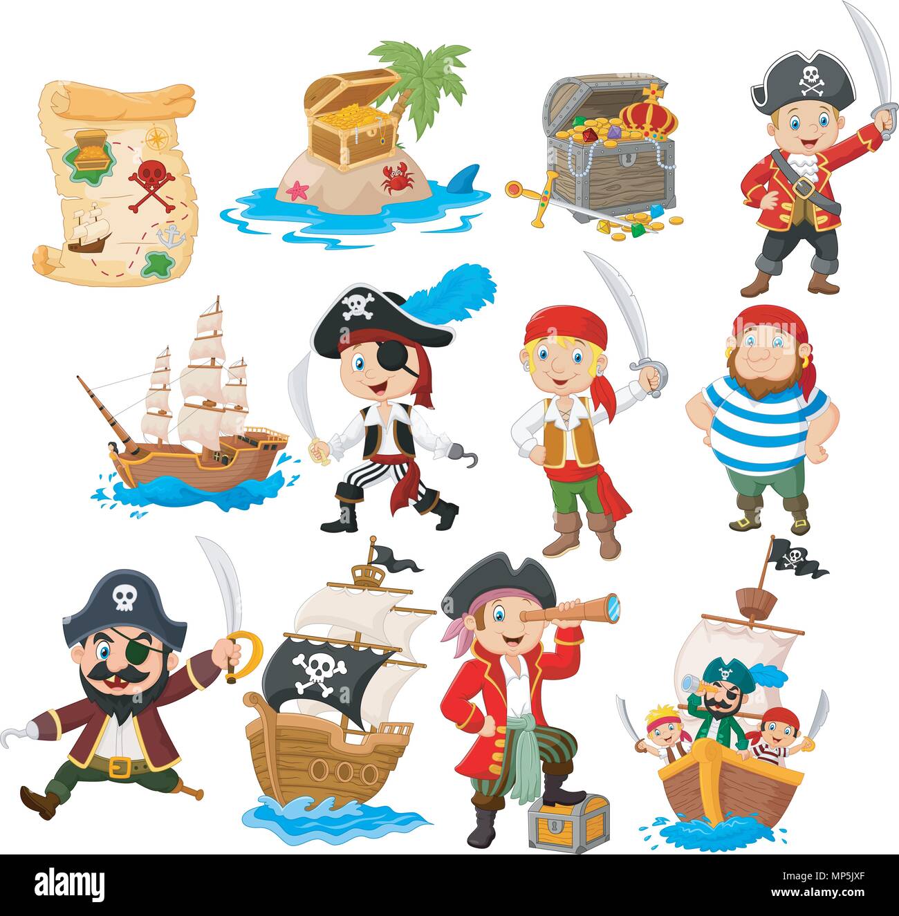 Collection of cartoon pirate Stock Vector Image & Art - Alamy