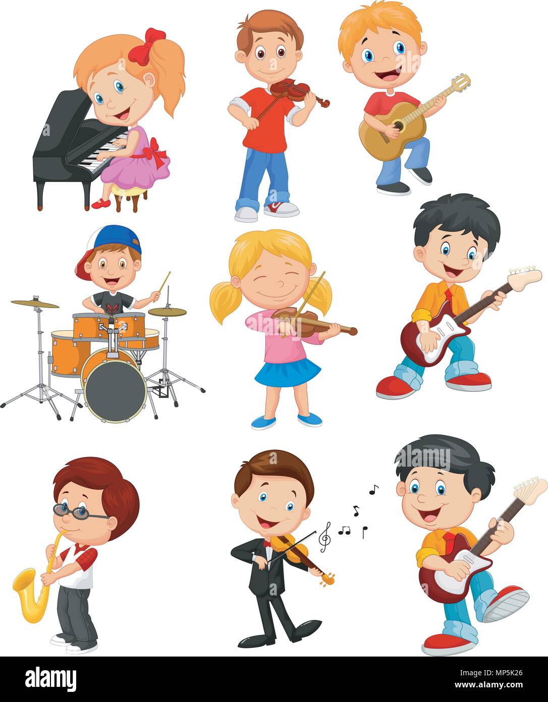 Cartoon little kids playing music Stock Vector Image & Art - Alamy Cartoon little kids playing music Stock Vector Image & Art - Alamy