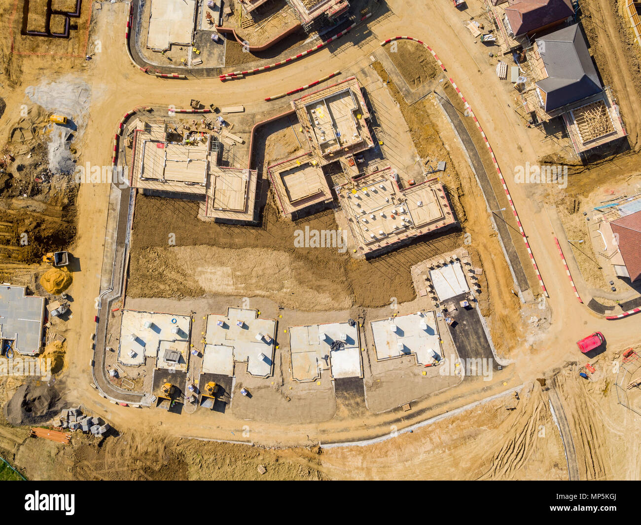 Aerial views of Redrow Homes development, The Parsonage, located in ...