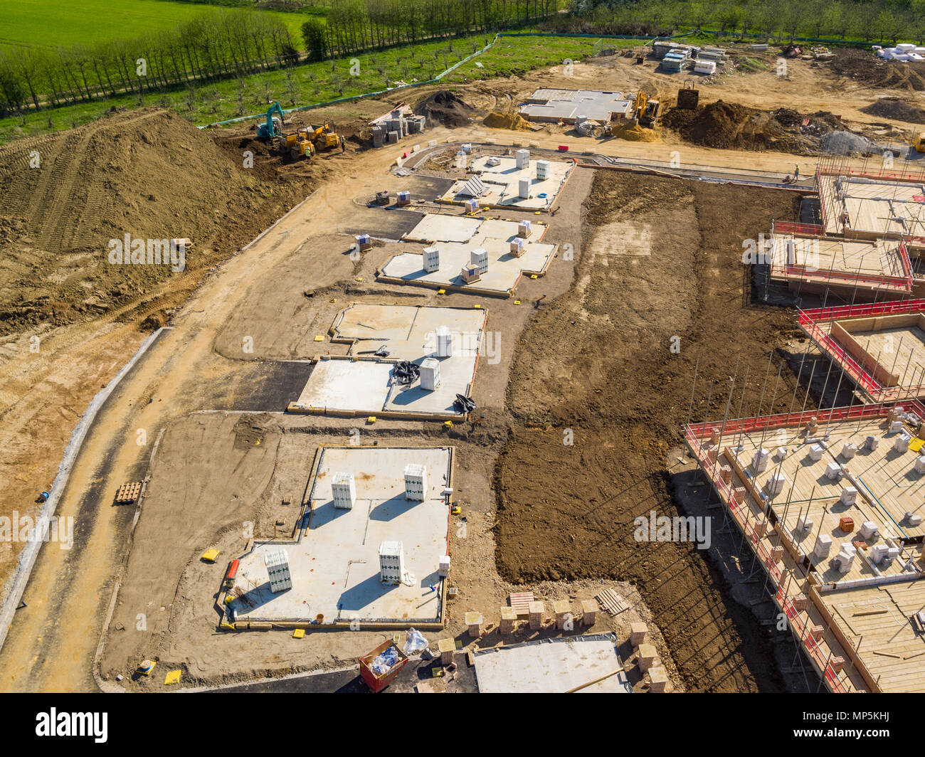Aerial views of Redrow Homes development, The Parsonage, located in ...
