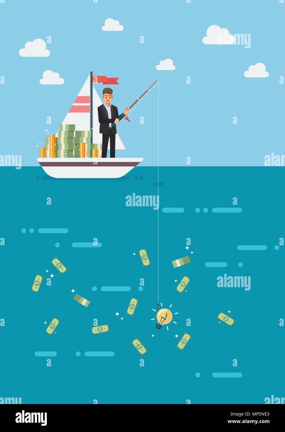 Fishing success vector vectors hi-res stock photography and images - Alamy