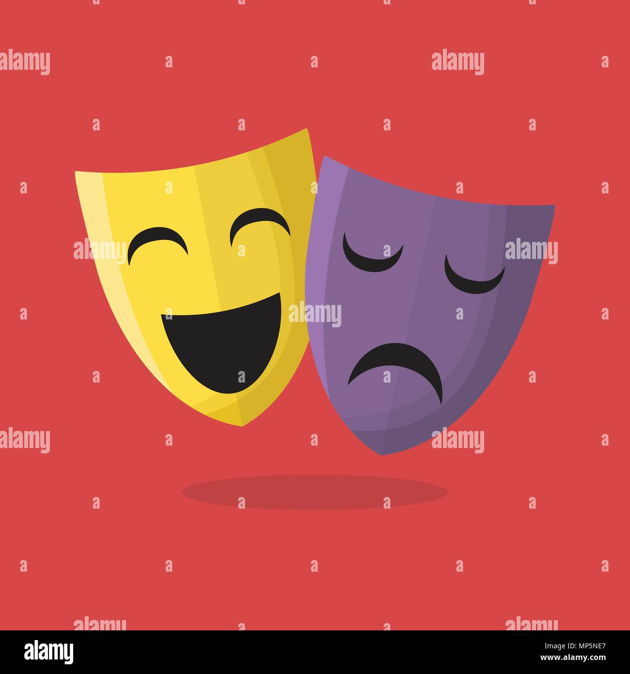 Comedy tragedy theatrical masks icon hi-res stock photography and ...