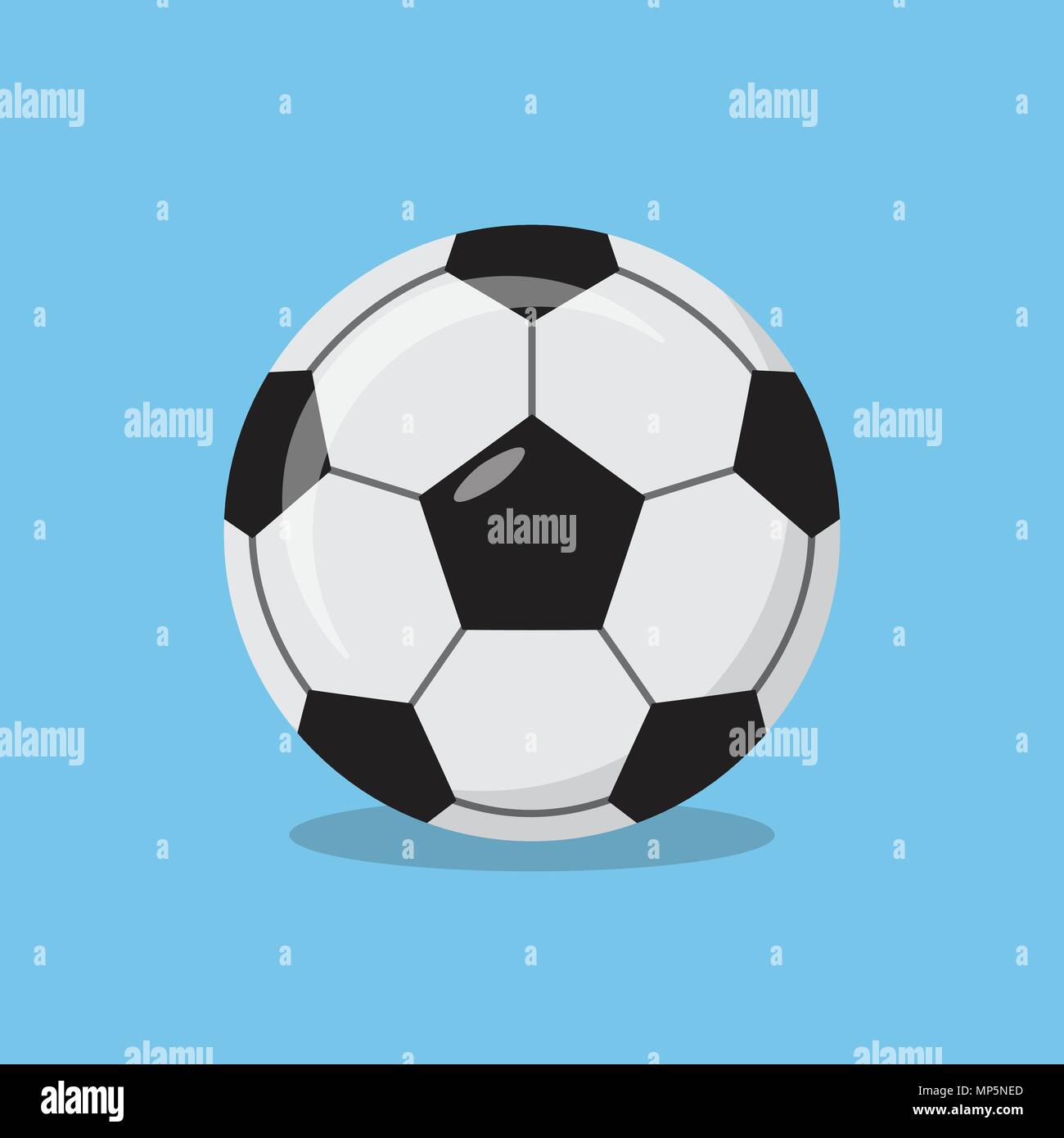 Soccer ball vector illustration. football flat design Stock Vector ...