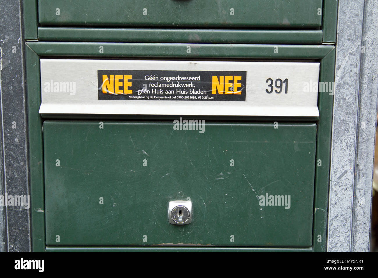 Amsterdam, Holland, April 2018, householders and other premises have a ...