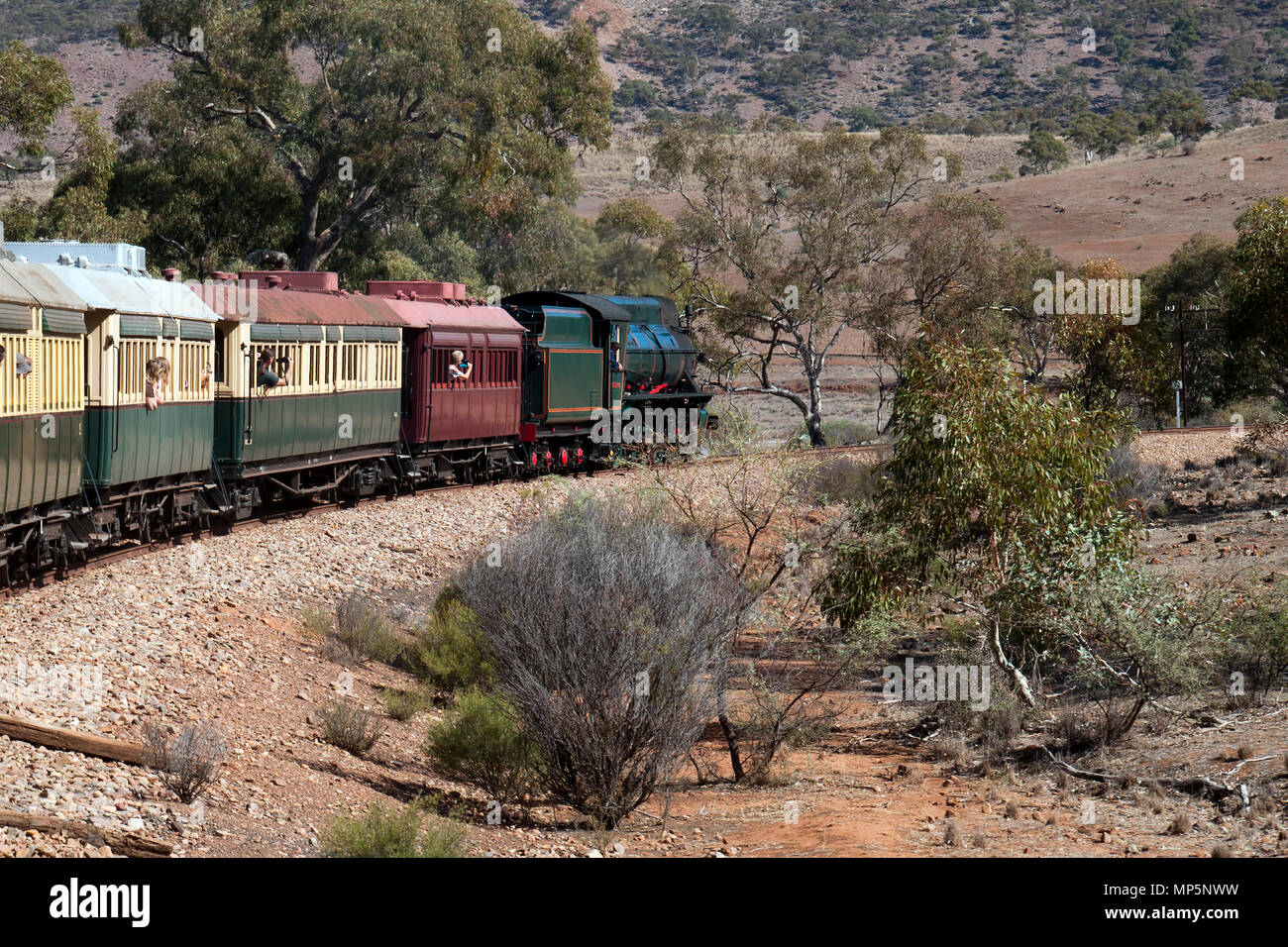 Quorn South Australia Apr 22 2018, steam engine and surrounding ...
