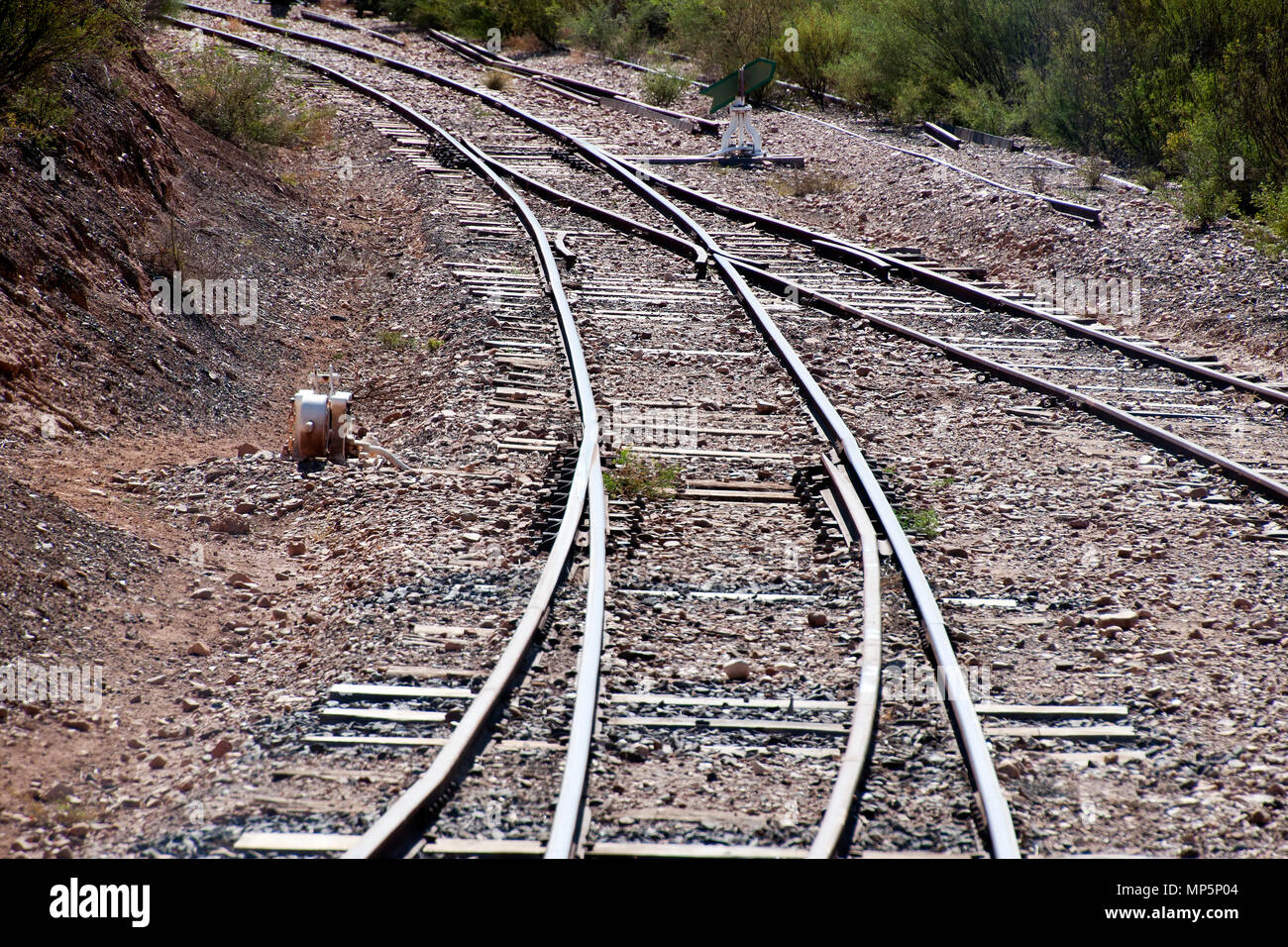 Junction two railroad tracks hi-res stock photography and images - Alamy