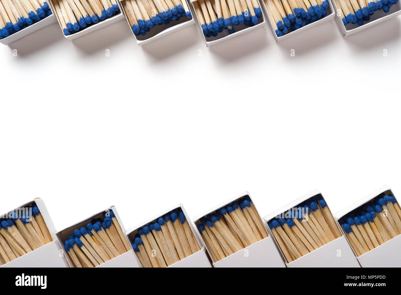 top view opened matchboxes on white with clipping path shaped as a ...