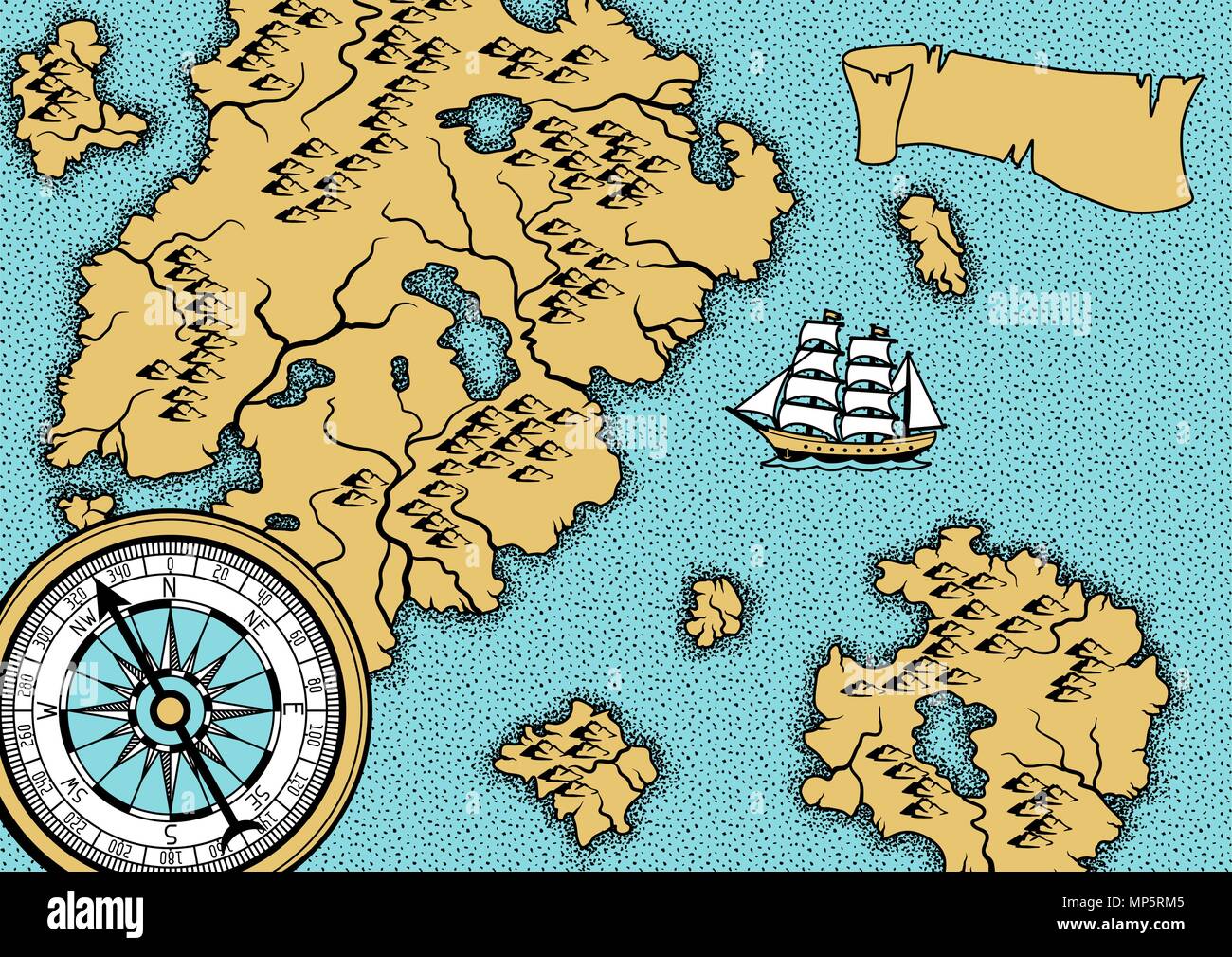 Nautical sea map Stock Vector Images - Alamy