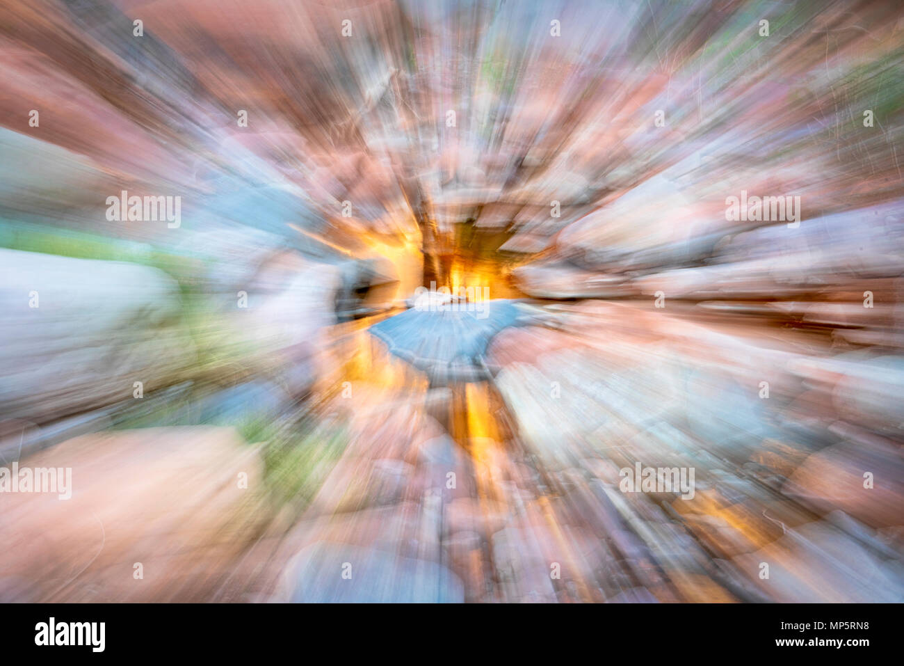 nature motion blur abstract in pastel colors - sandstone canyon with ...