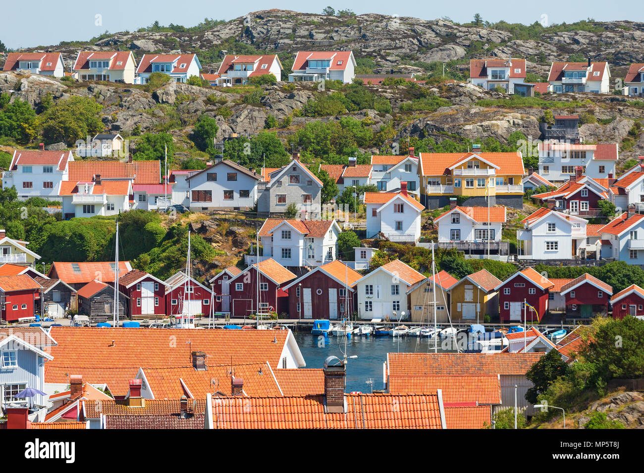 Grundsund, an old fishing village on the Swedish west coast Stock Photo ...