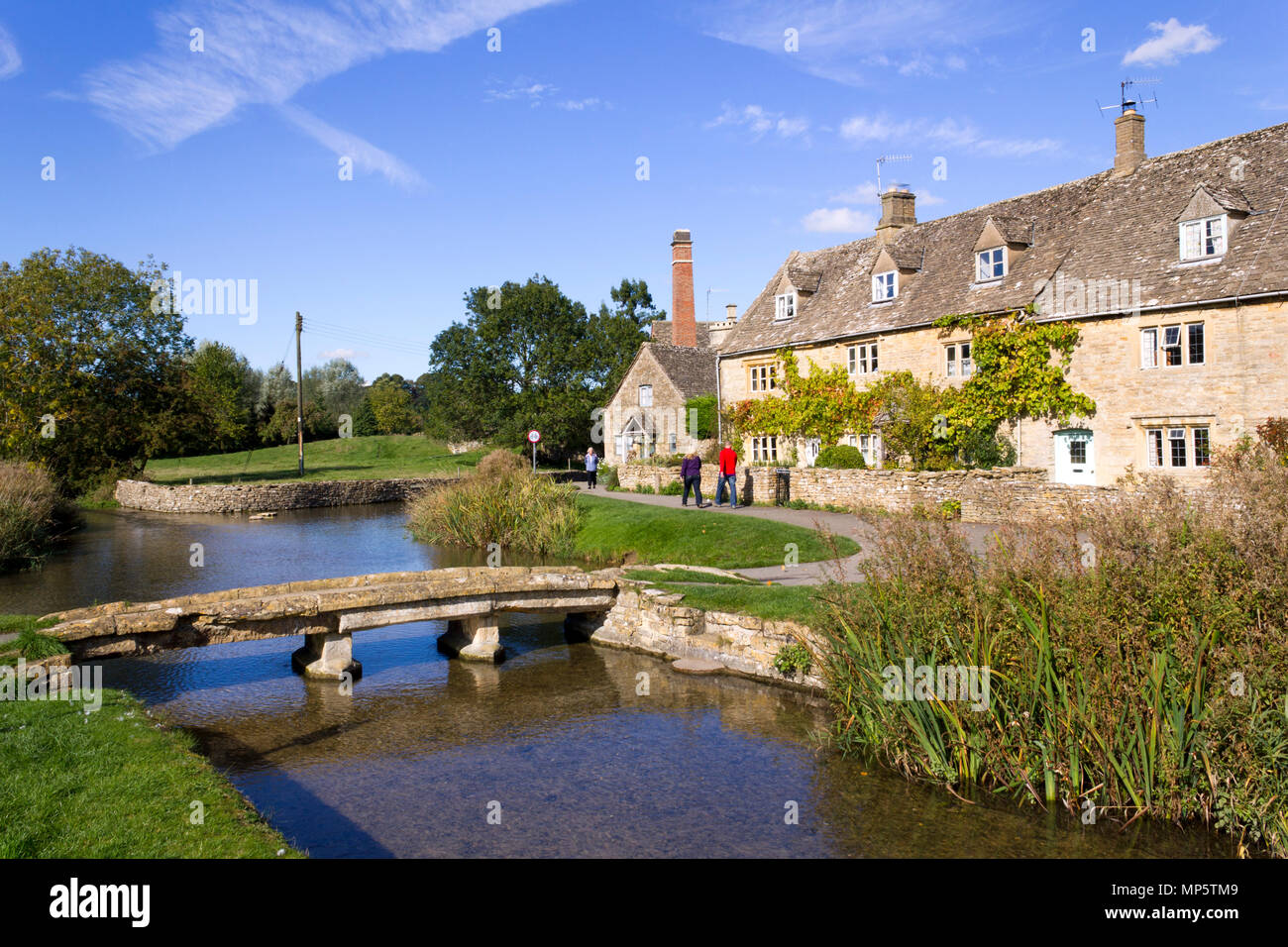 Lower Slaughter, UK - 7th October 2010: Sightseers in the Autumn ...