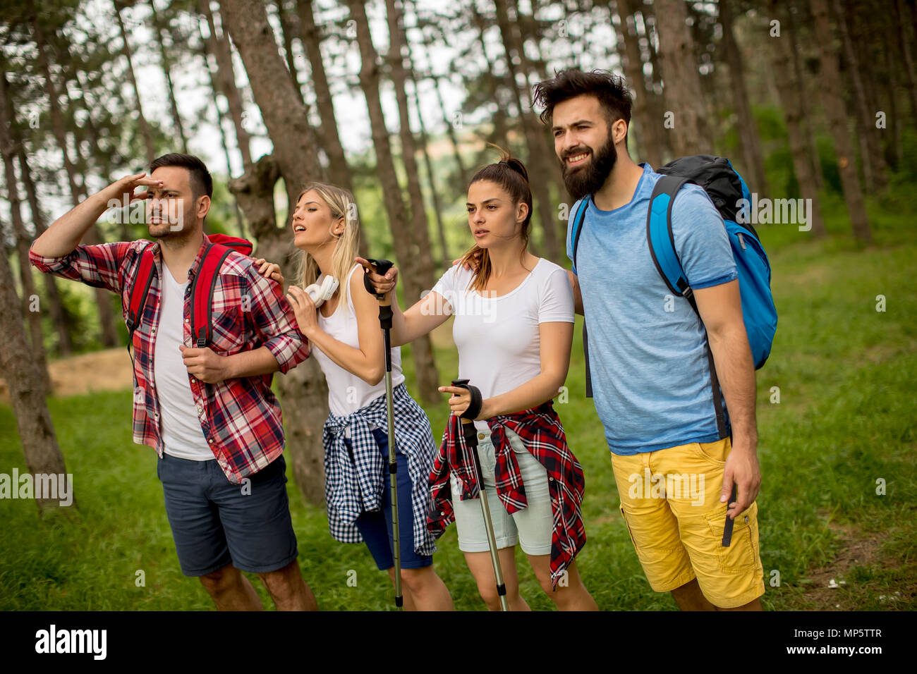 Male hiking in spring season hi-res stock photography and images - Alamy