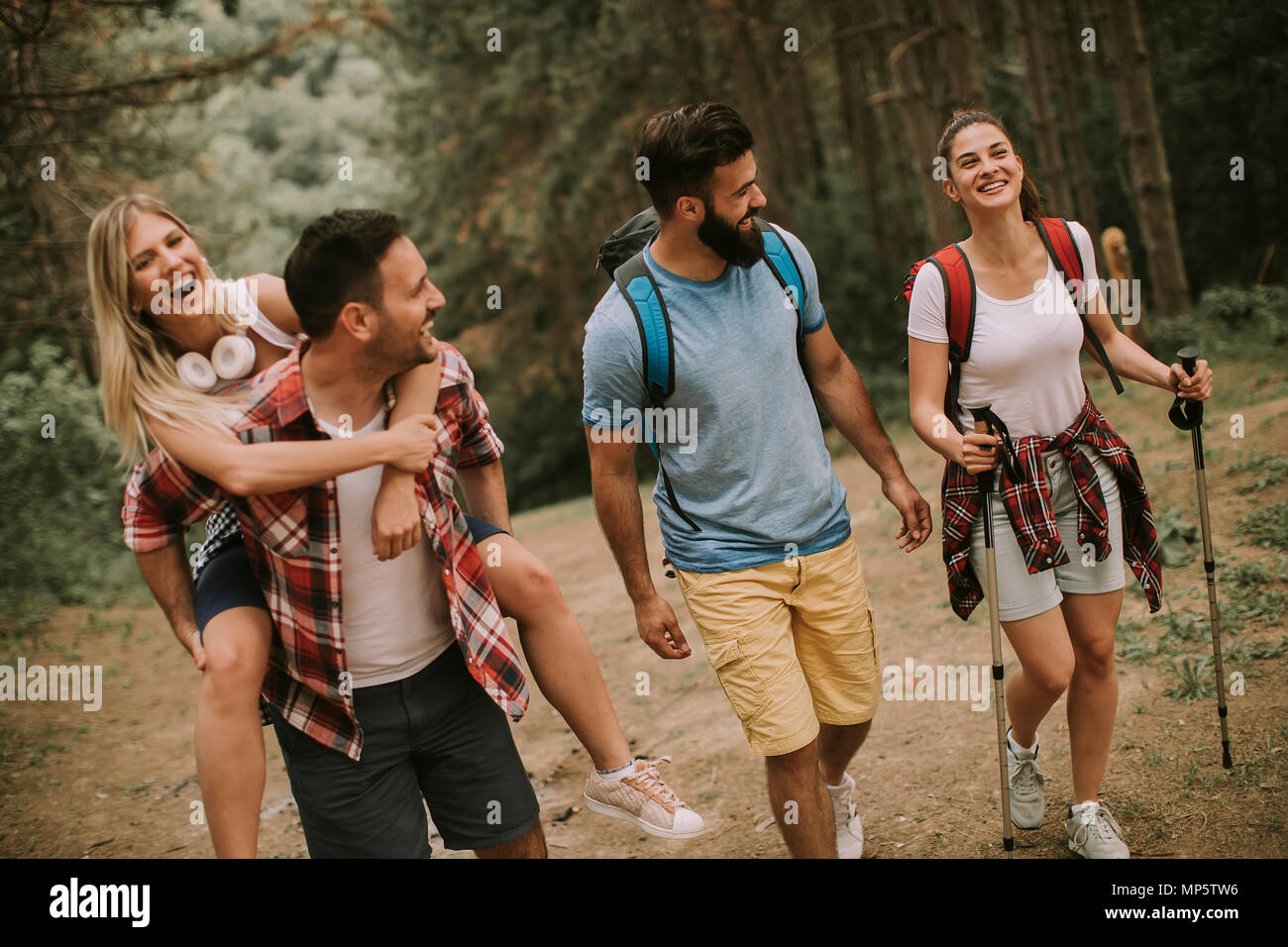 Male hiking in spring season hi-res stock photography and images - Alamy