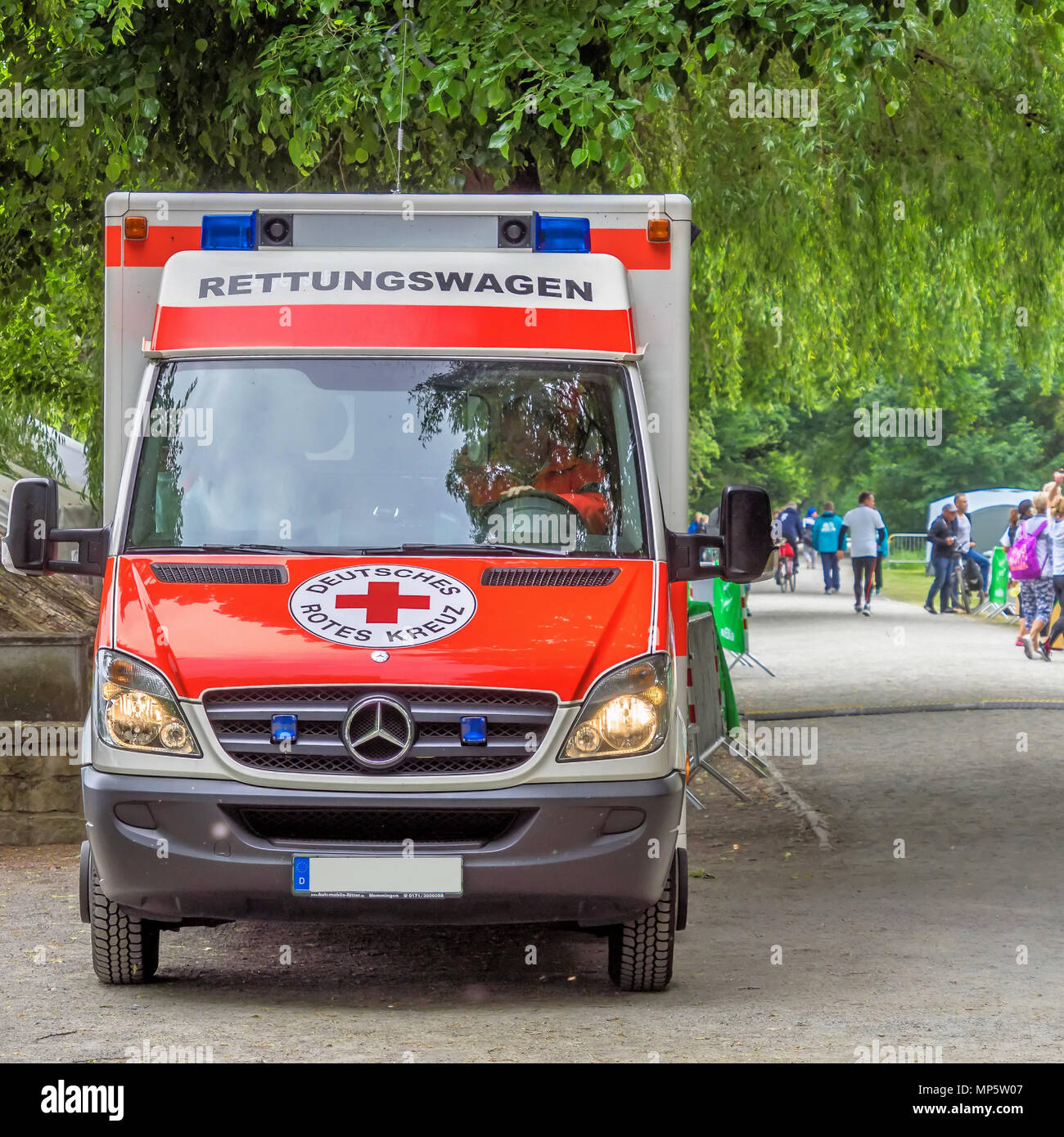 Ambulance of the German Red Cross on call, Dragon Boat Festival Hanover ...