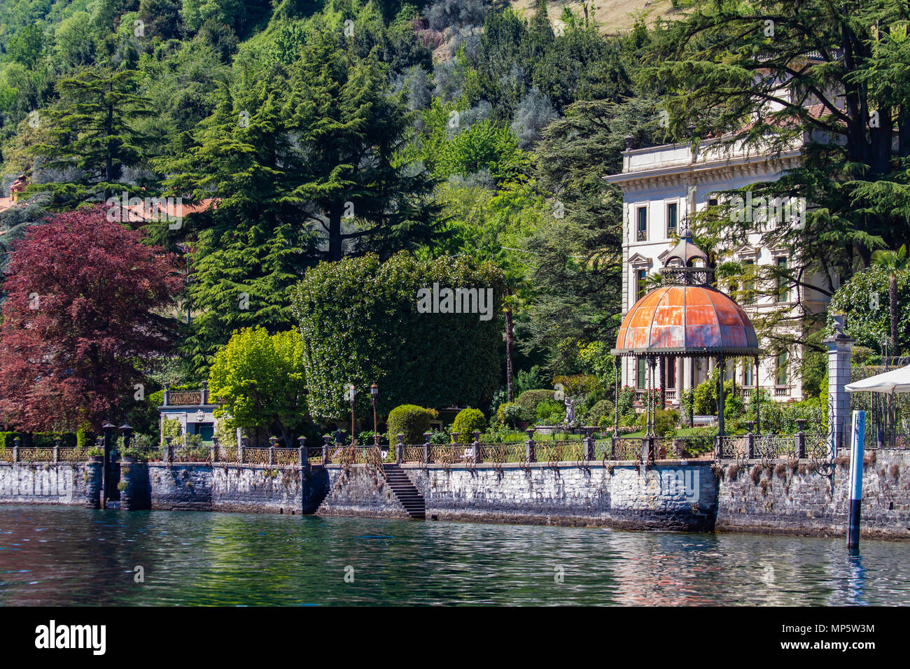 View at town Sala Comacina on Como lake in Italy Stock Photo - Alamy
