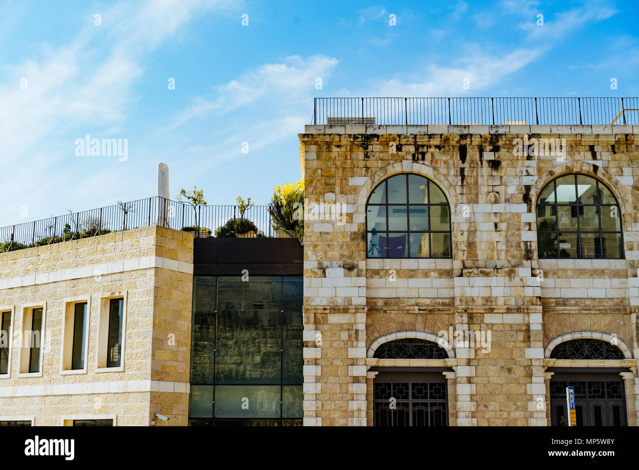 A building in Israel with a nice blue sky behind it Stock Photo - Alamy