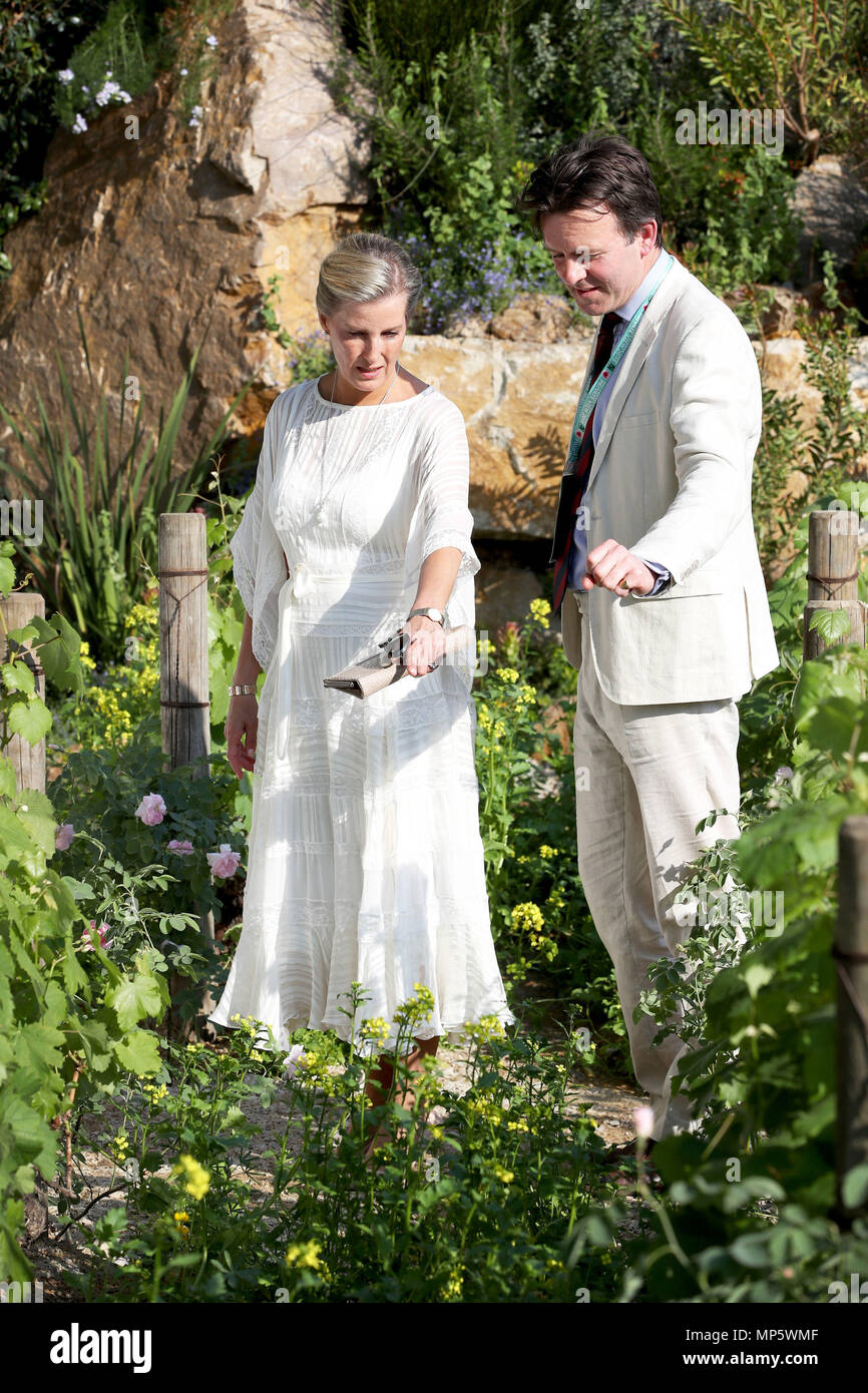 The Countess of Wessex (left) attends the RHS Chelsea Flower Show at ...