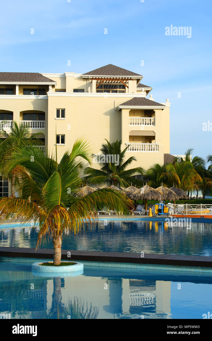 Tropical Vacation Destination, Caribbean hotel resort, Jamaica Stock ...