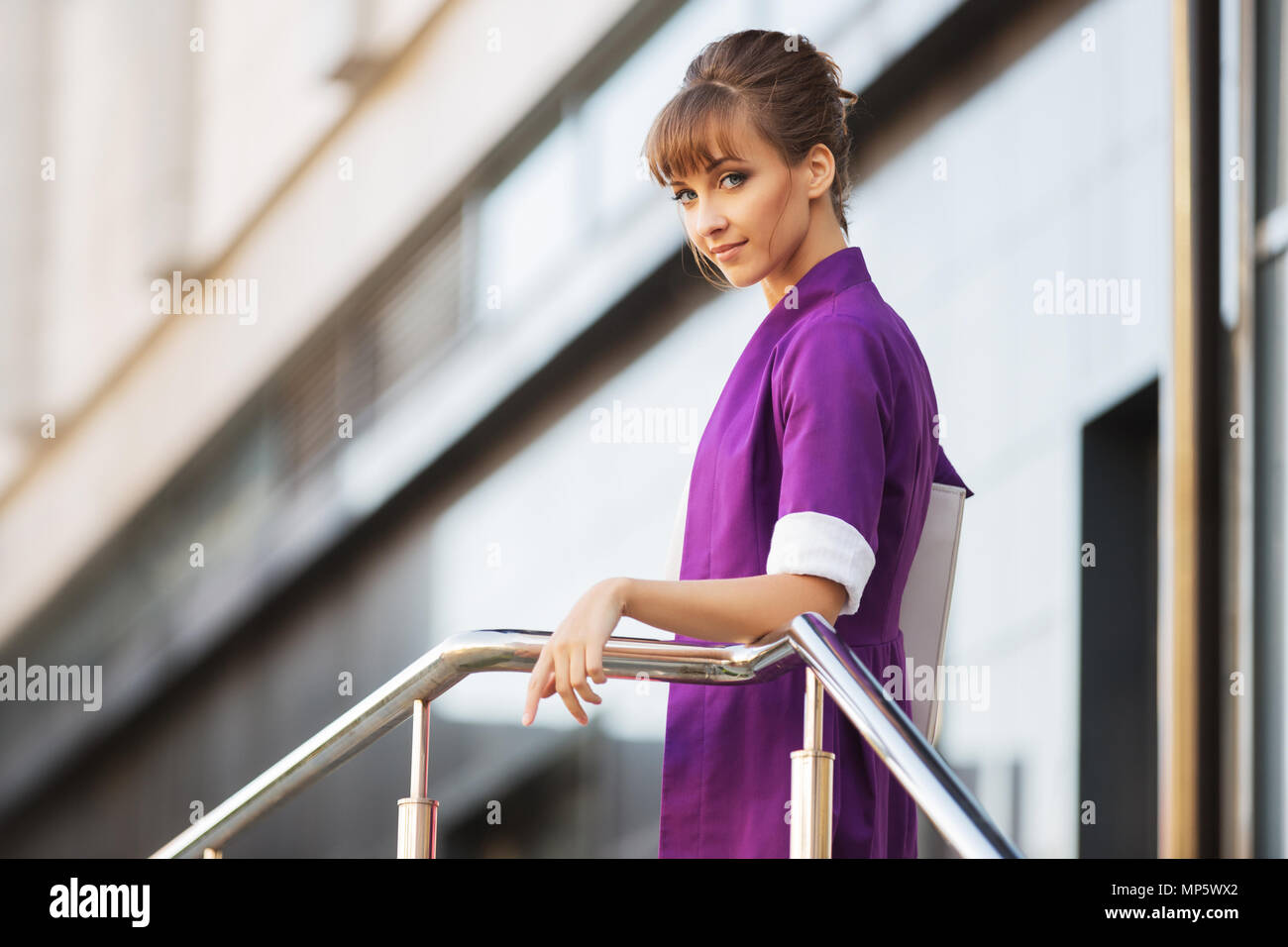 Purple suit model hi-res stock photography and images - Alamy