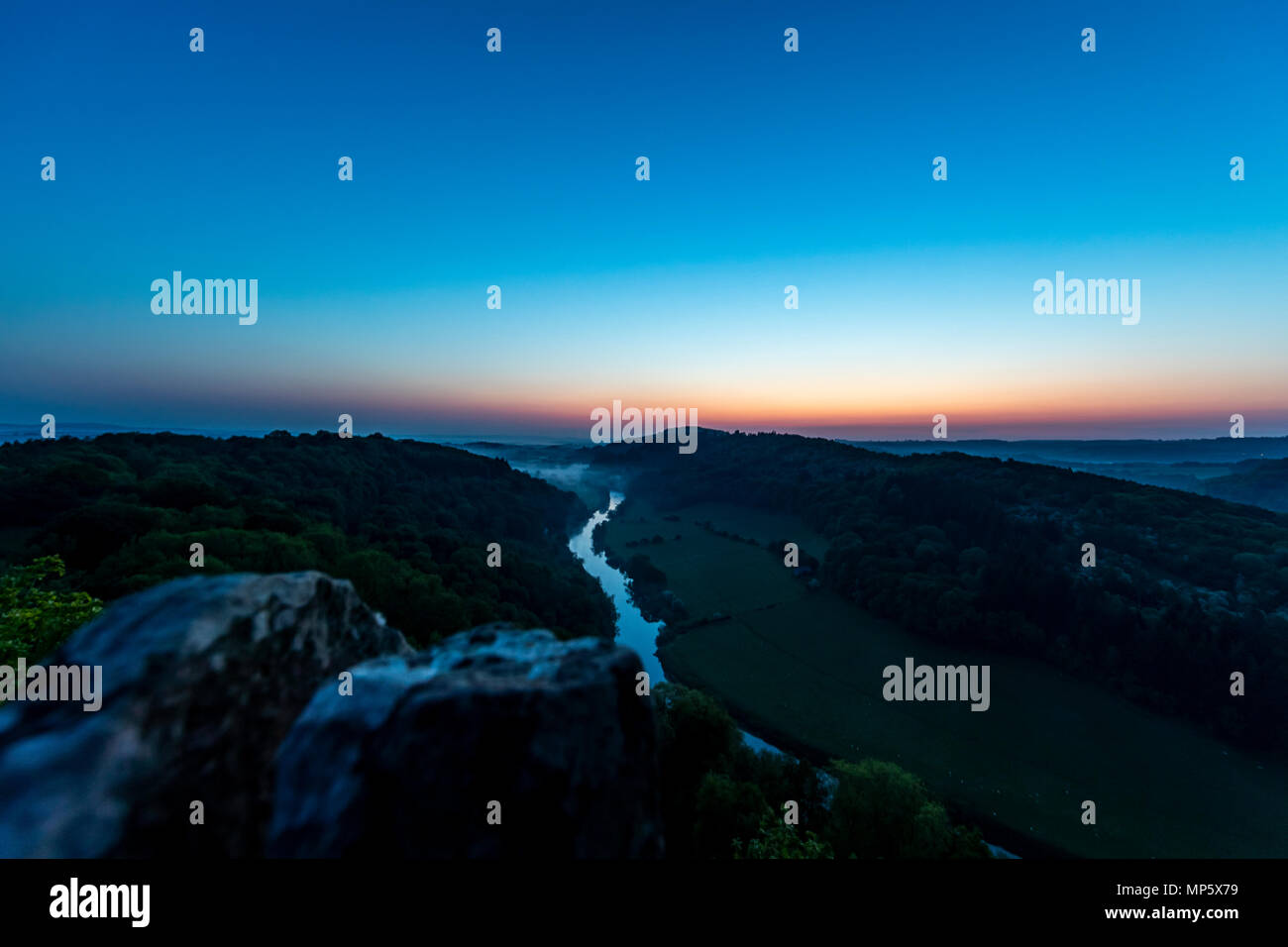Symonds Yat Rock at dawn. Forest of Dean. Gloucestershire Stock Photo ...