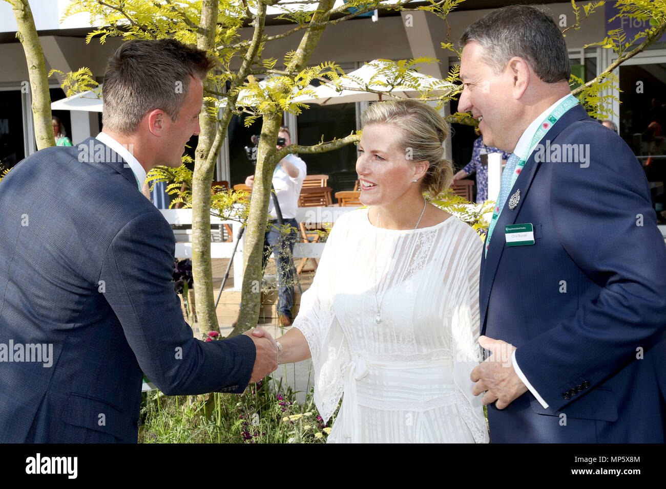 The Countess of Wessex (centre) attends the RHS Chelsea Flower Show at ...