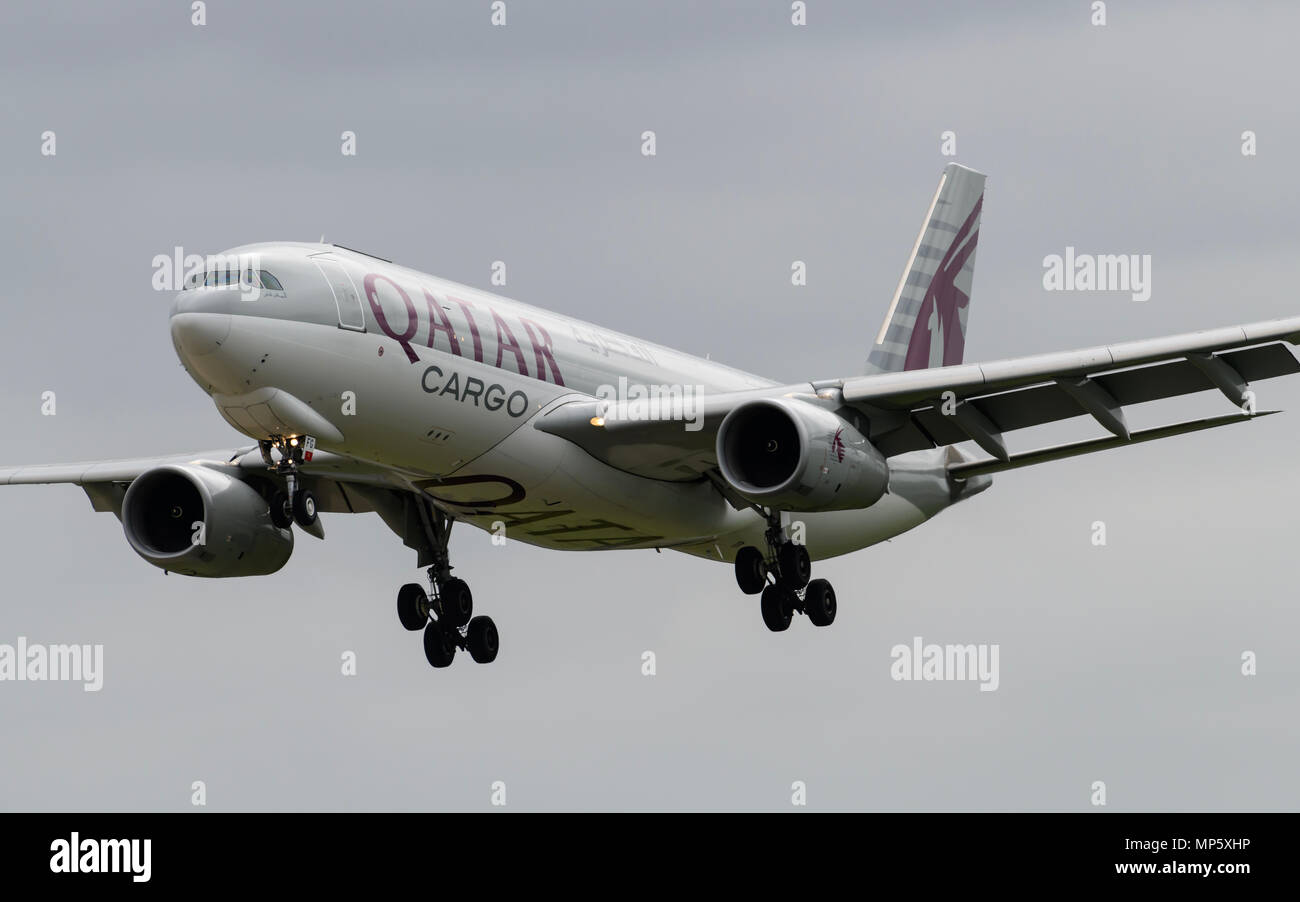Qatar Cargo Airbus A330 landing Stock Photo - Alamy