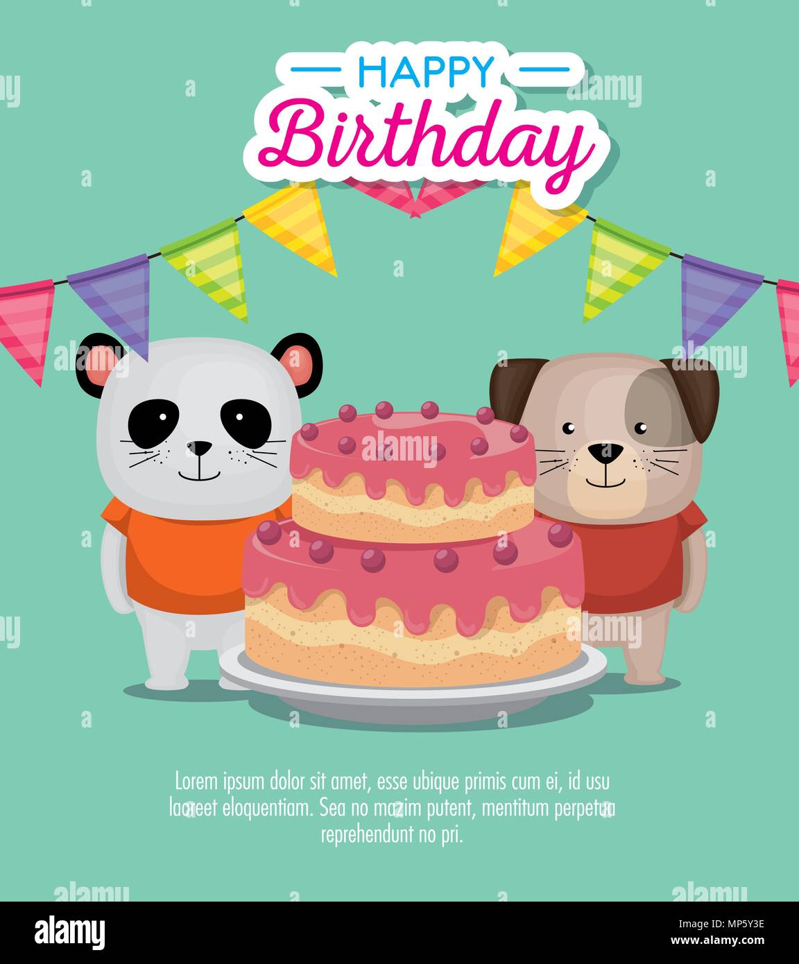 Animal garlands Stock Vector Images - Alamy