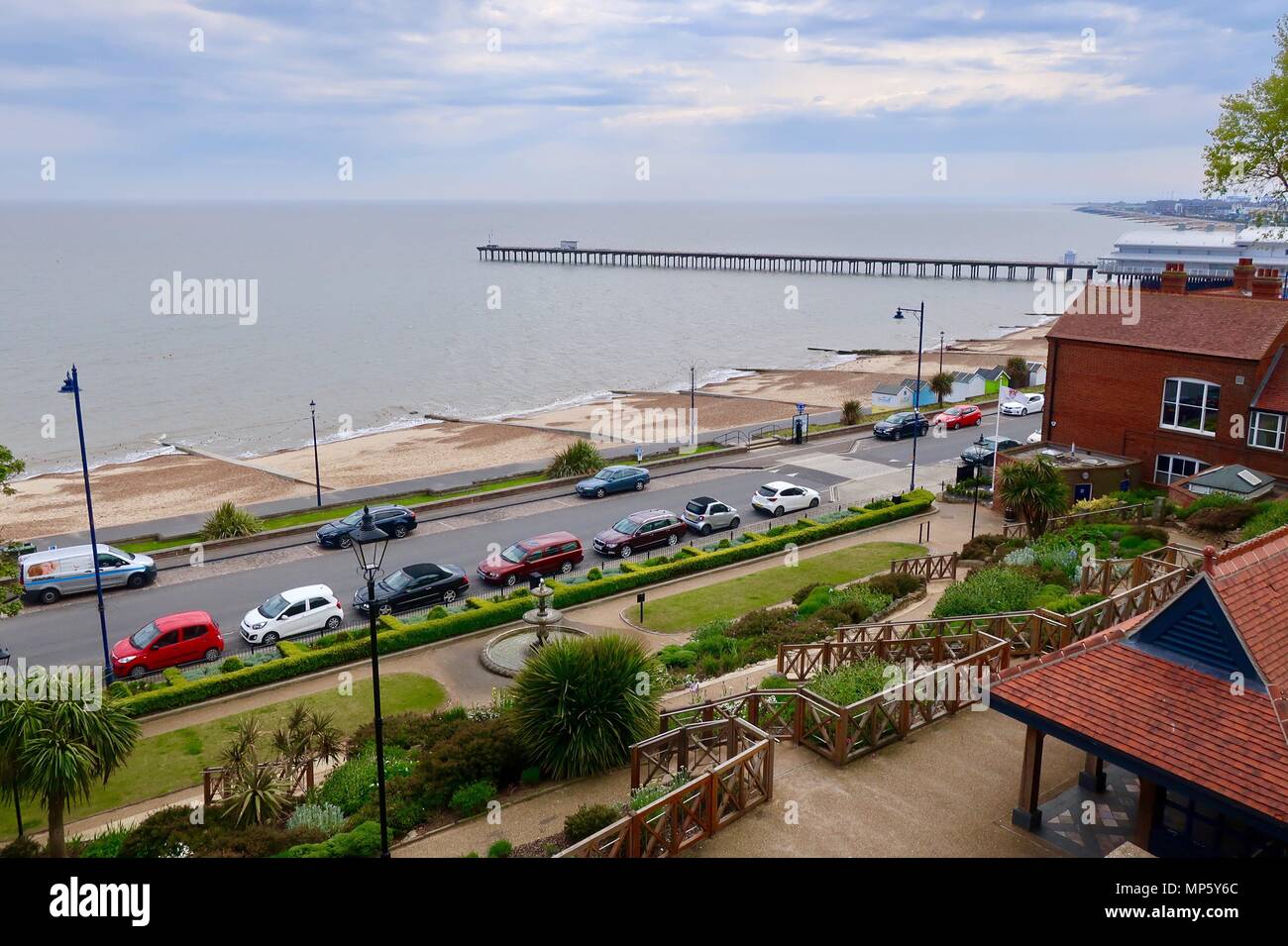 Suffolk coastal town Felixstowe on a warm summer afternoon. `may 2-18 ...