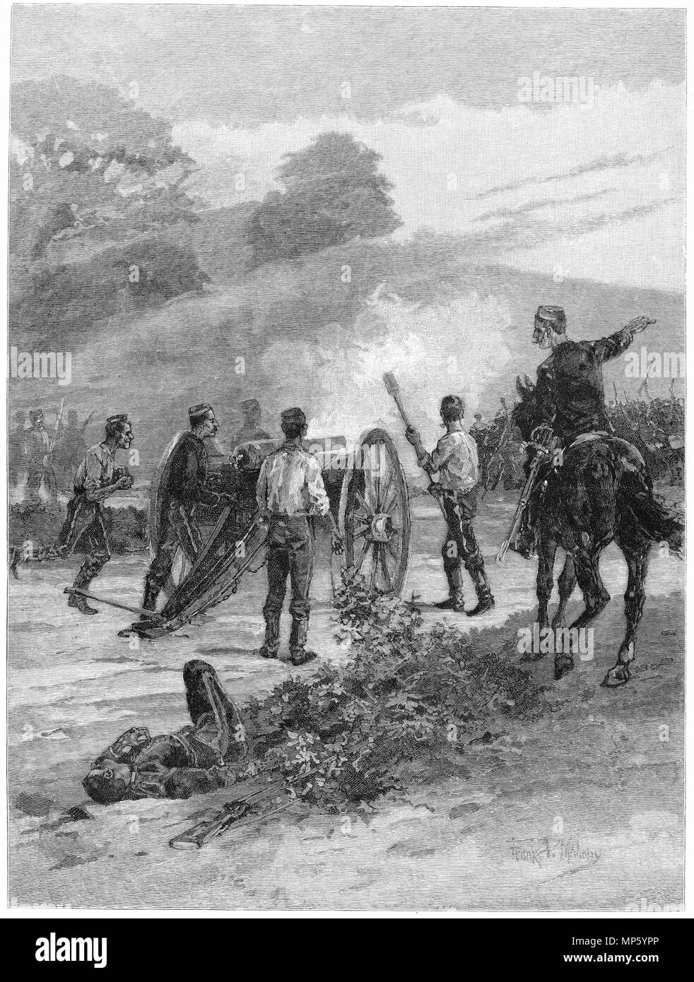 Engraving of the Seige of Pukerangiora during the Maori Land Wars, New ...