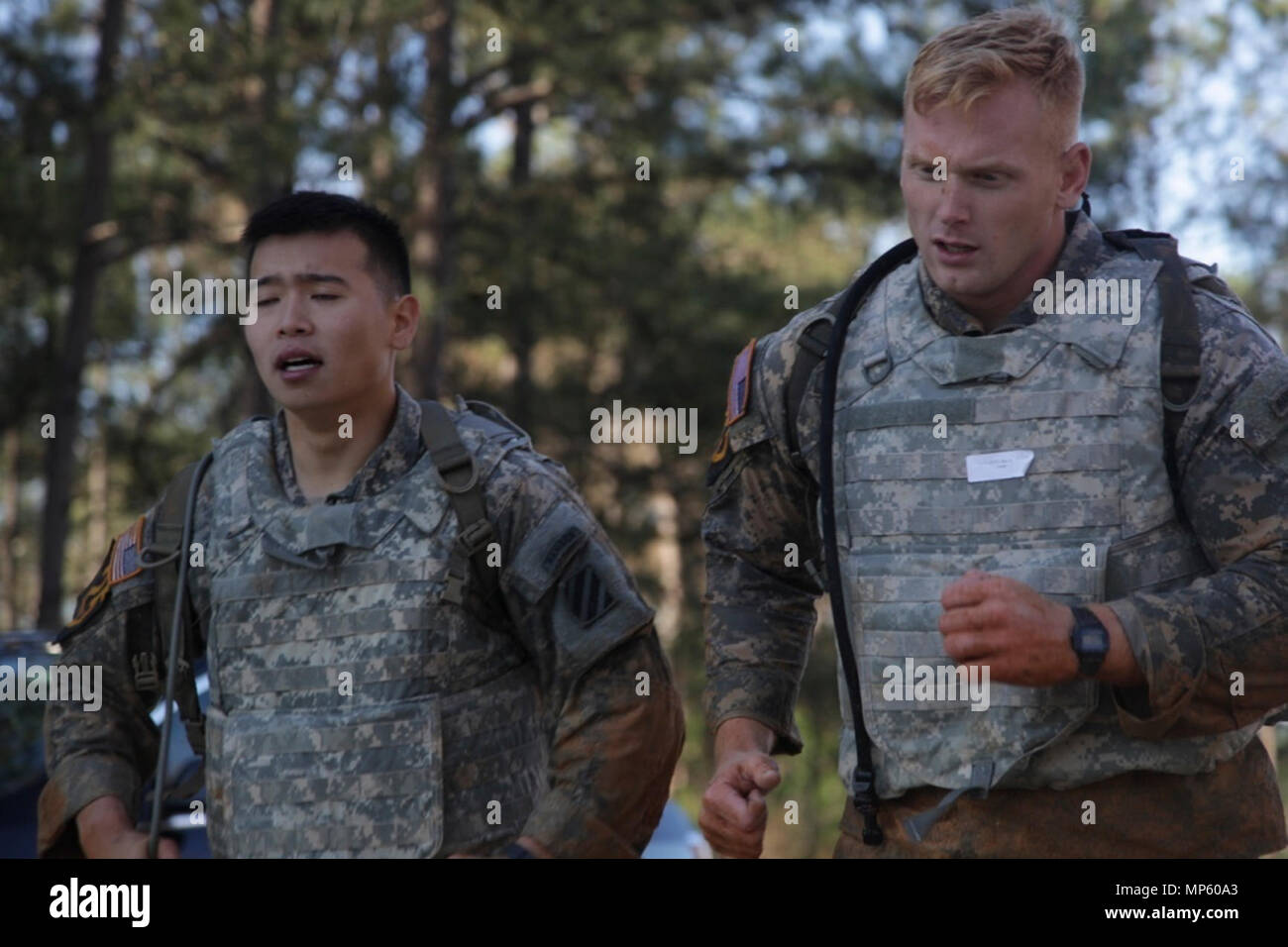 U.S. Army Rangers 1st Lt. Joseph Jeon and 1st Lt. Stephen Snyder ...