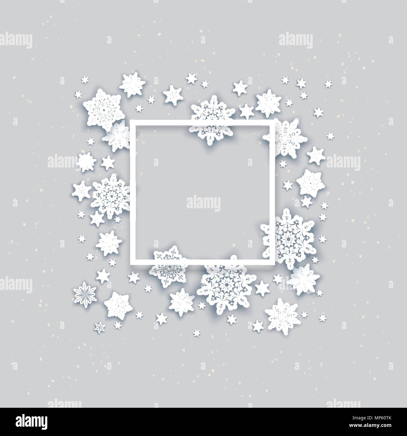 Snow holiday frame Stock Vector Image & Art - Alamy
