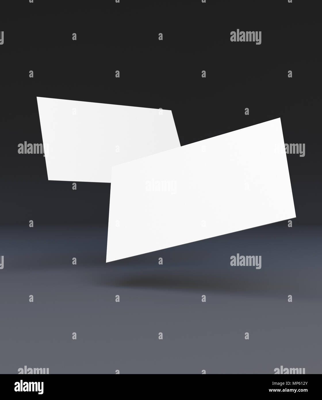 Falling paper cards white business card hi-res stock photography and ...