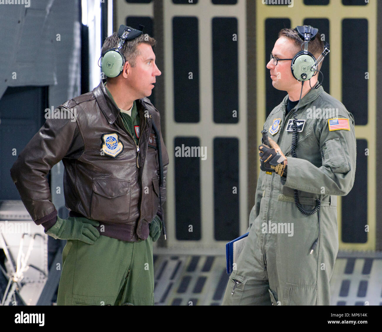 U.S. Air Force Senior Airman Edward Eva with the 22nd Airlift Squadron ...